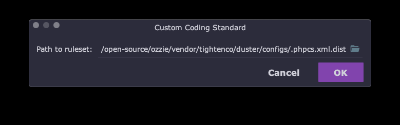 Teach IDEs to look at our vendor PHPCS file for auto linting? · Issue #23 · tighten/duster · GitHub