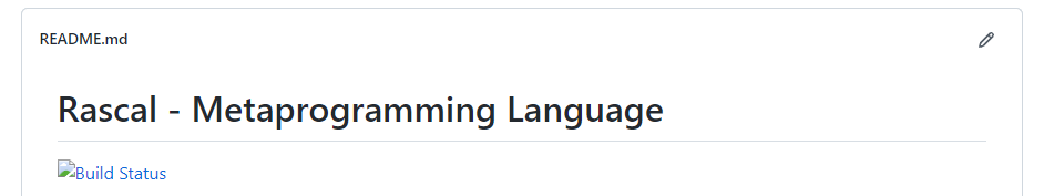 Build status in README.md is a dead link · Issue #1535 · usethesource/rascal · GitHub