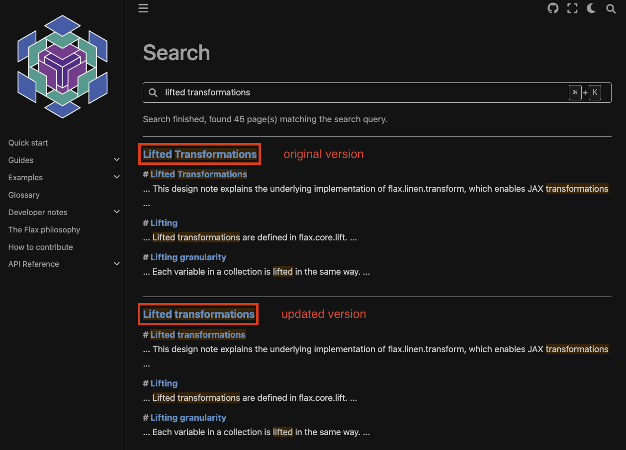 We should remove `docs/advanced_topics` · Issue #3078 · google/flax · GitHub