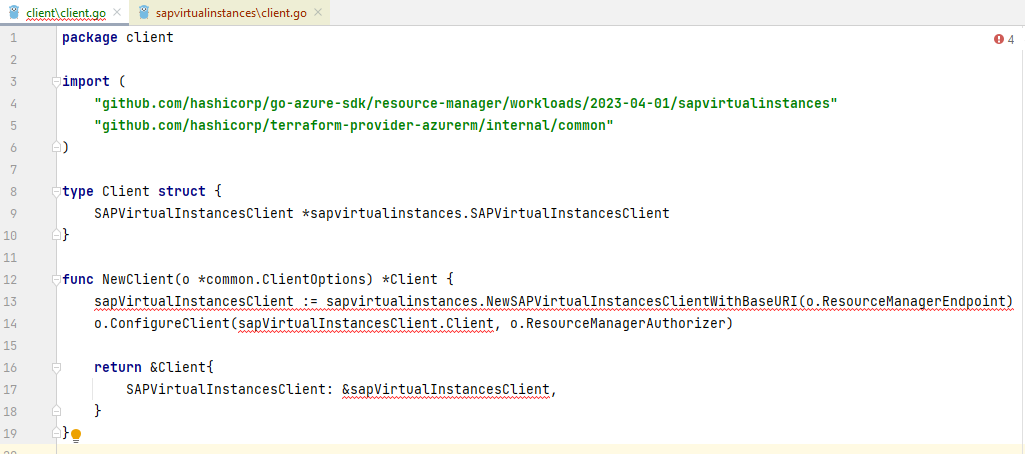 Workloads.sapvirtualinstances.NewSAPVirtualInstancesClientWithBaseURI func is different with ...