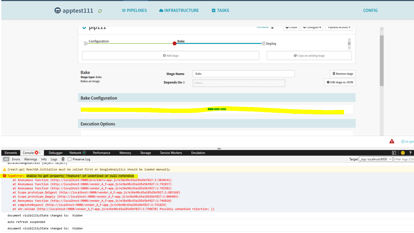 Unable to get property 'feature' of undefined or null reference (Spinnaker v1.17.0) · Issue ...