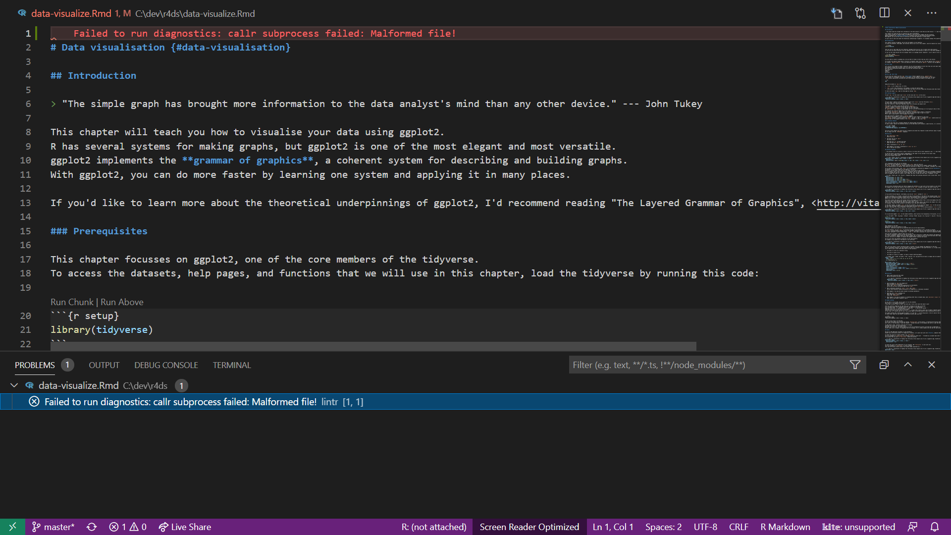 Document symbol display in Rmd is not reliable · Issue #421 · REditorSupport/languageserver · GitHub