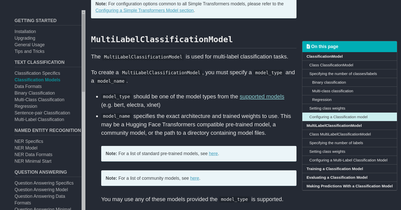 Broken link on supported models · Issue #903 · ThilinaRajapakse/simpletransformers · GitHub