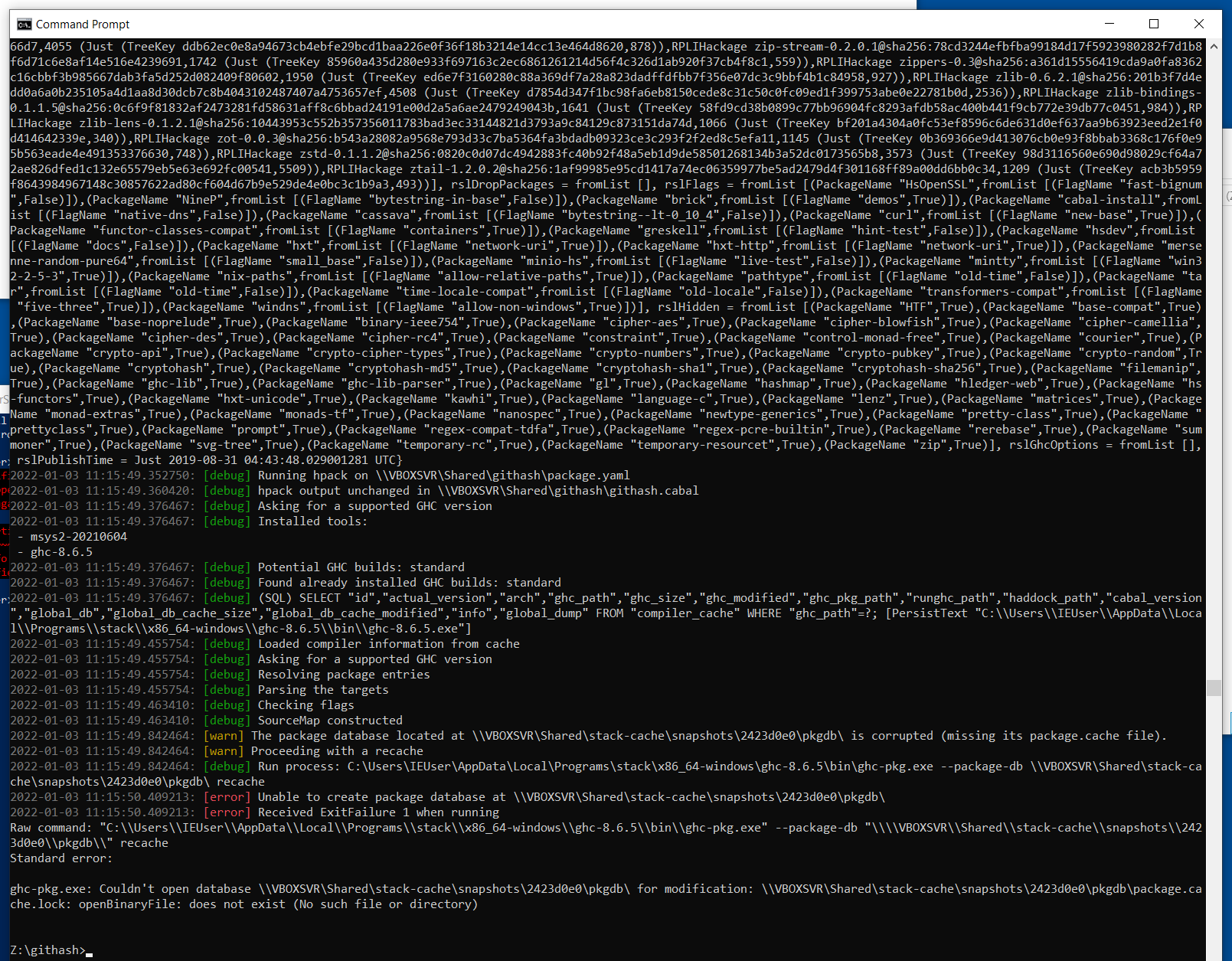 Stack crashes when stack root is set to a mounted network drive · Issue #5665 ...