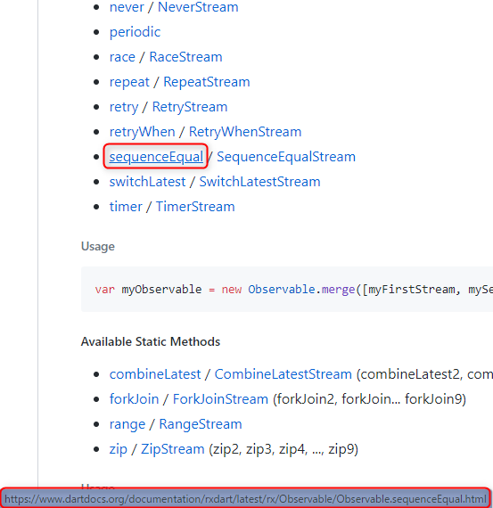 The link destination of sequenceEqual URL is “404 Not Found”. · Issue #353 · ReactiveX/rxdart ...