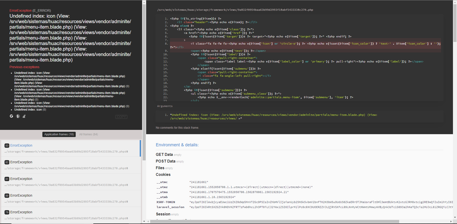 Undefined index: icon · Issue #312 · jeroennoten/Laravel-AdminLTE · GitHub