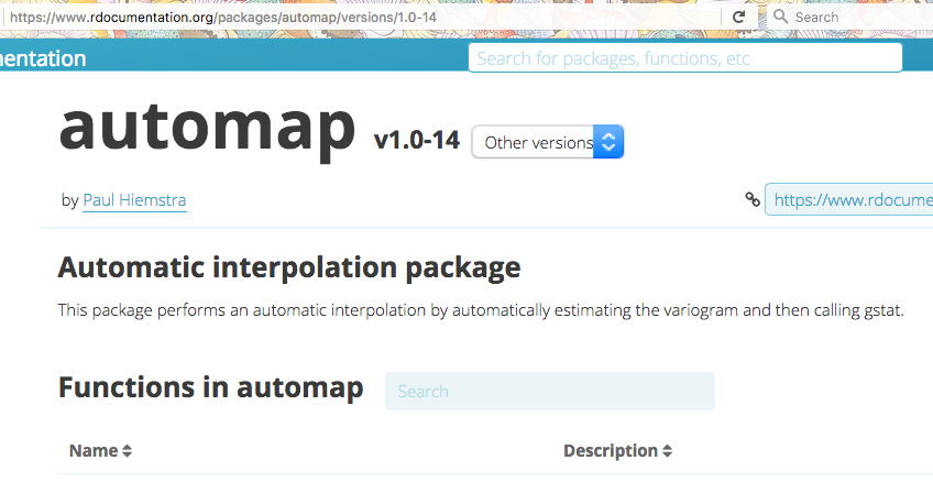 No Function Help Pages For Automap Packages · Issue 355 · Datacamp Rdocumentation App · Github
