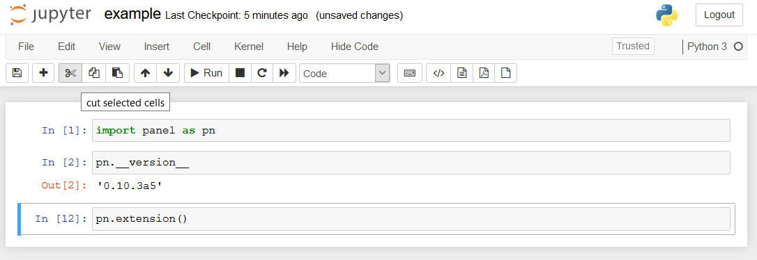 Javascript error running pn.extension in notebook · Issue #1835 · holoviz/panel · GitHub