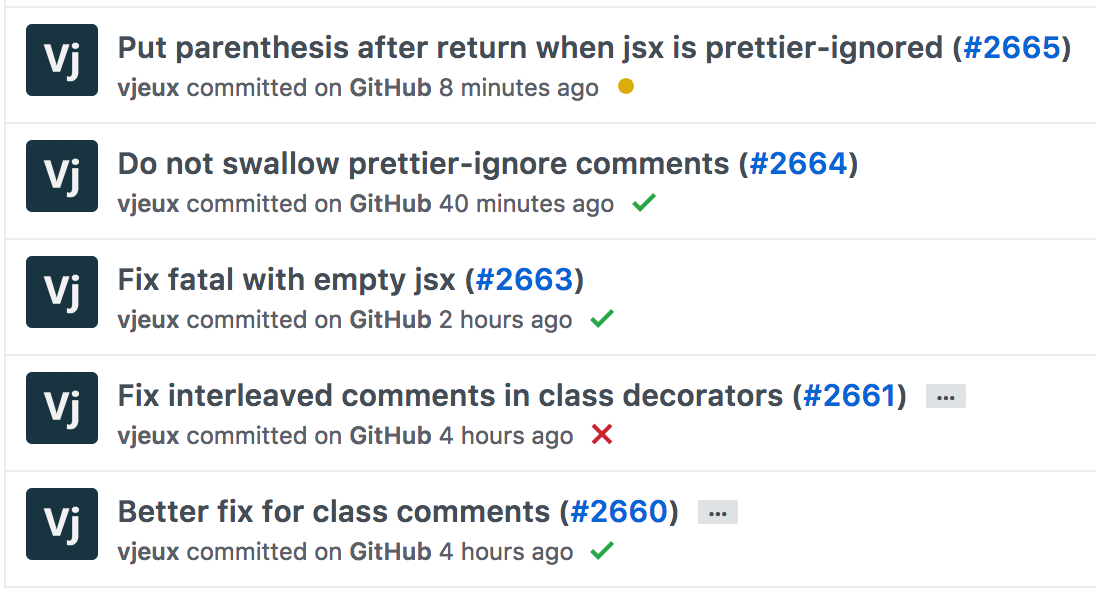 [1.6] Tracking issue · Issue #2589 · prettier/prettier · GitHub