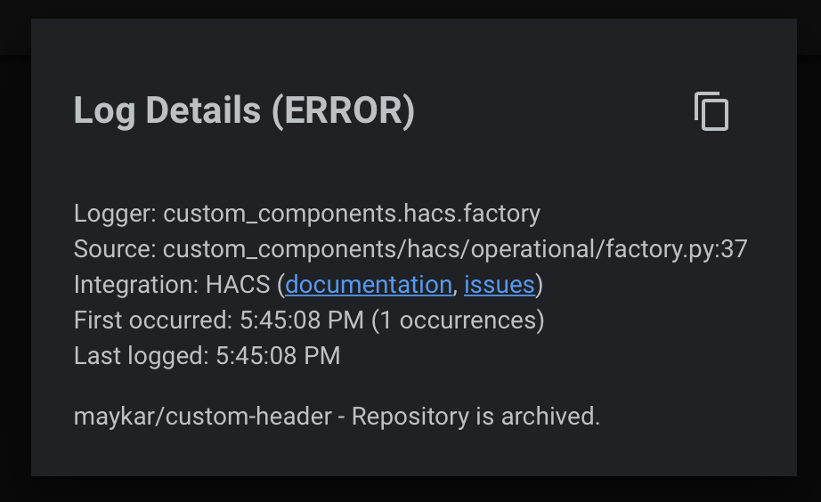 Installed repos that are archived shouldn't get flagged as errors · Issue #1573 · hacs ...