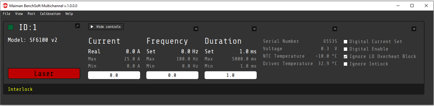 GitHub - IlyaZh/Maiman-MCBS: Software for multi bench control of Maiman Electronics laser drivers