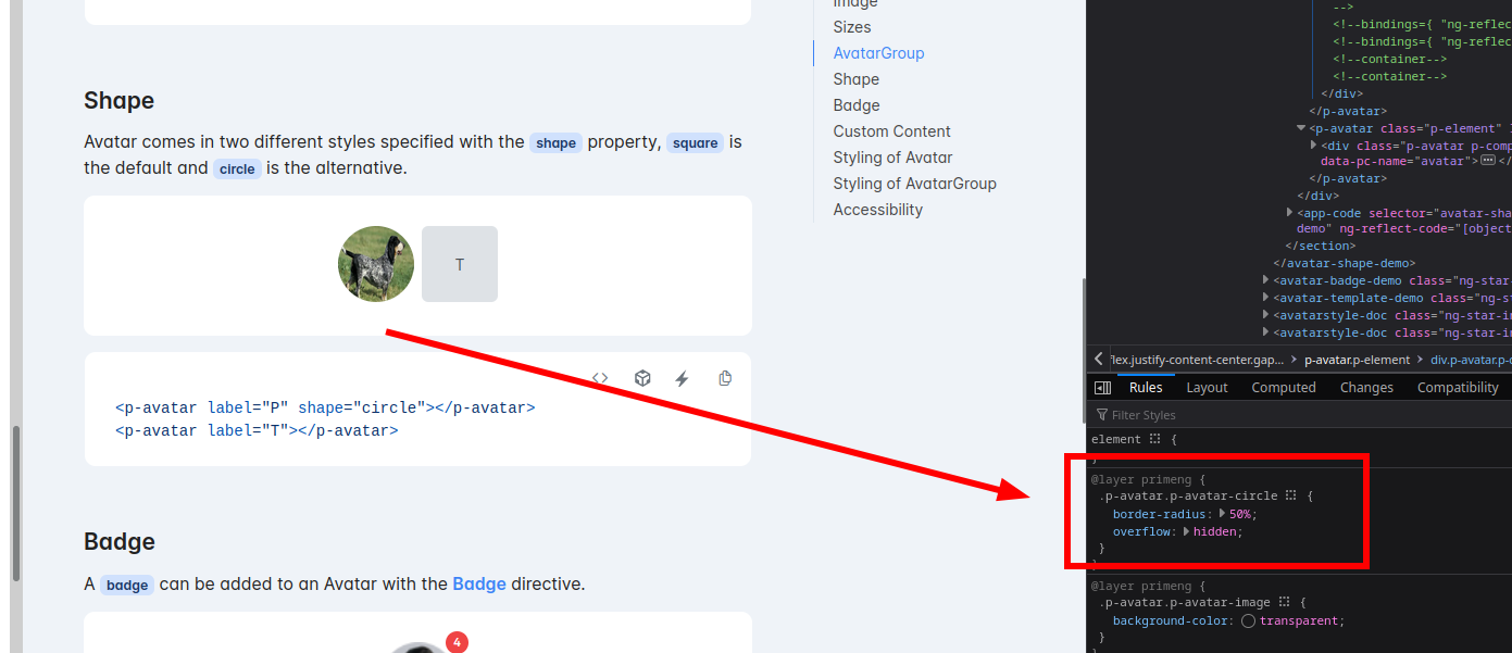Avatar With Image And Shapecircle Doesnt Have Border Radius Style · Issue 14144