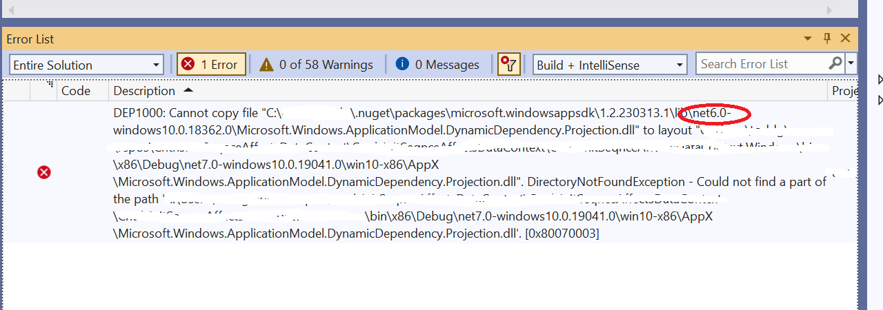 New Uno Net70 Project From Template Displays There Were Deployment Issues When Building As 6233