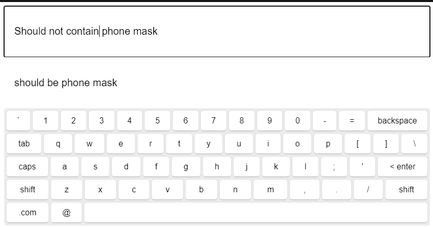 inputMask with multiple input fields · Issue #646 · hodgef/simple-keyboard · GitHub