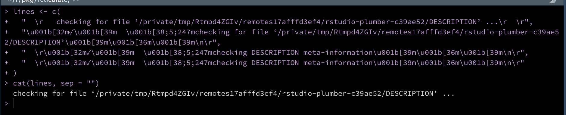 using Ctrl + L to clear console sometimes leaves behind old output ...
