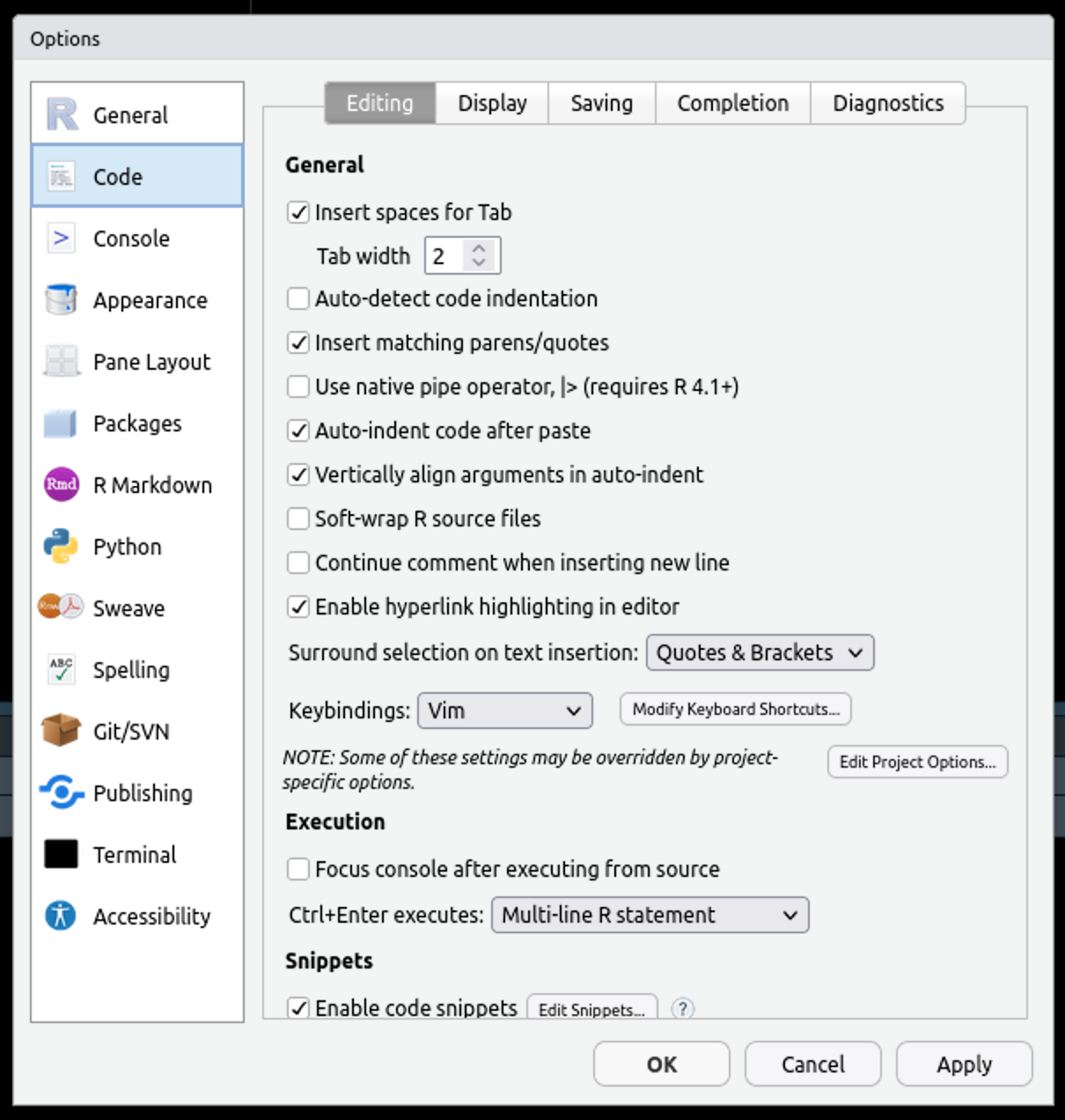 options pane overflows on Ubuntu 22.04 in Firefox · Issue #11272 · rstudio/rstudio · GitHub
