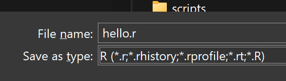 Save File dialogs don't include file type description · Issue #11975 · rstudio/rstudio · GitHub