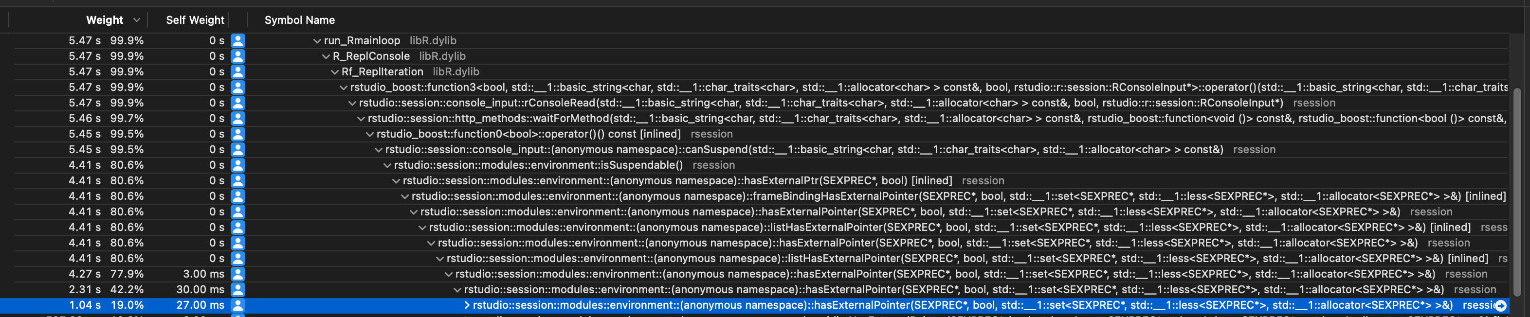 Massive slowdown with Notebooks using nested tibbles · Issue #12923 · rstudio/rstudio · GitHub