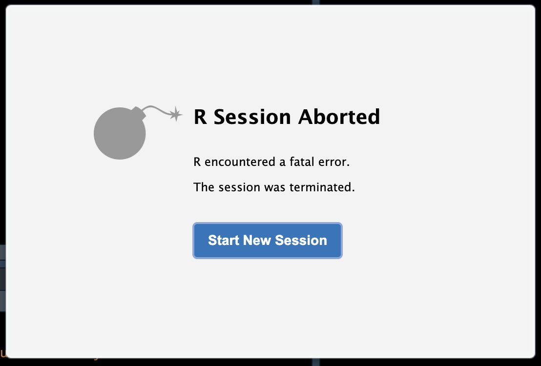 "R Session Aborted" message when quitting RStudio with child processes running · Issue #13272 ...