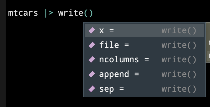 Piped functions not showing first argument · Issue #13065 · rstudio/rstudio · GitHub