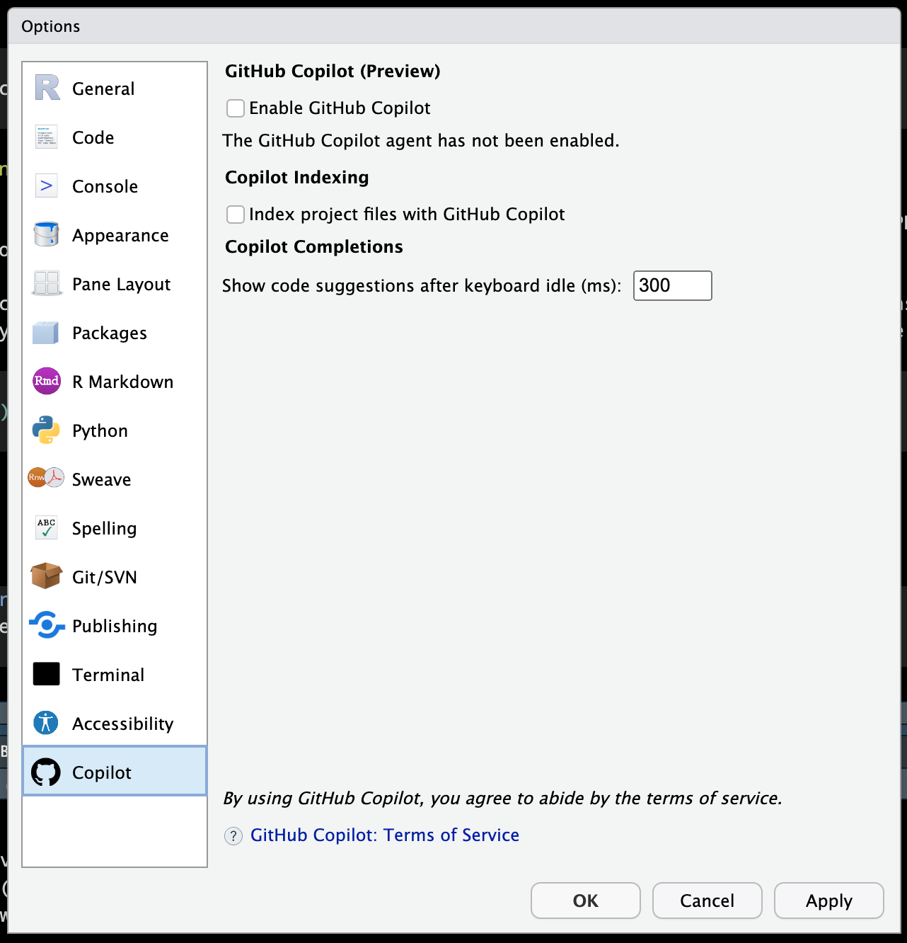 copilot: mark as preview · Issue #13570 · rstudio/rstudio · GitHub