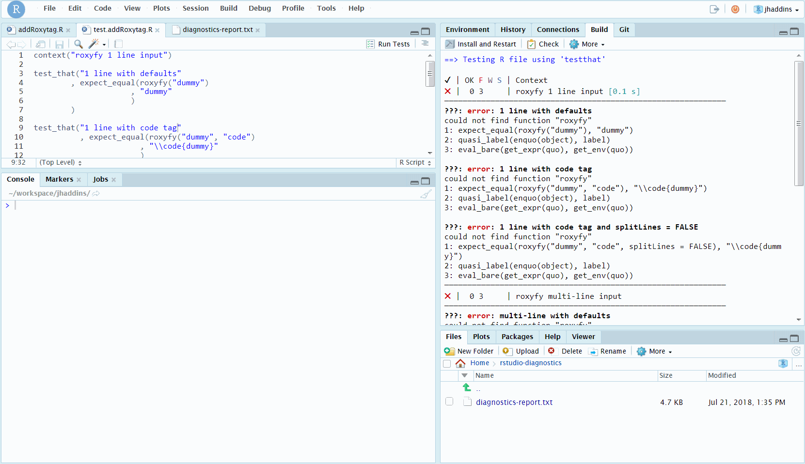 'Run Tests' fails when attempting to run unexported functions · Issue ...