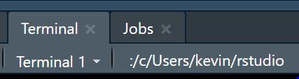 terminal working directory path shown is inconsistent · Issue #3472 · rstudio/rstudio · GitHub