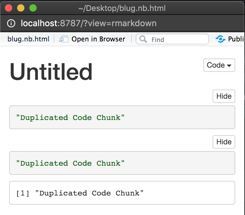 Notebook preview: Duplicated chunk when using a comma in the setup chunk · Issue #1540 · rstudio ...