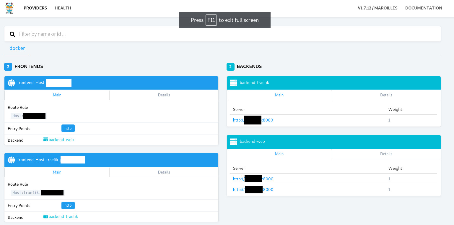 Traefik dashboard front-end and back-end are not listed correctly as a pair · Issue #5092 ...