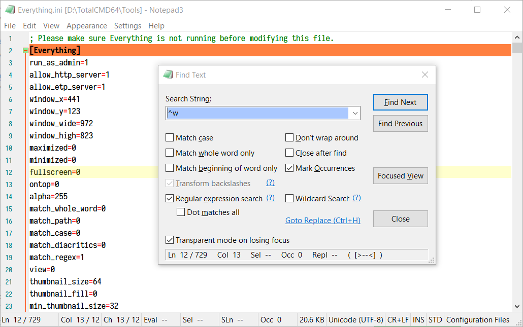 Oniguruma: Cannot match line anchor like "^" and "$" · Issue #1403 · rizonesoft/Notepad3 · GitHub