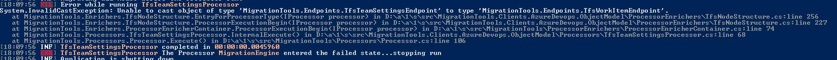 Unable run TeamSettingsProcessor · Issue #1217 · nkdAgility/azure-devops-migration-tools · GitHub
