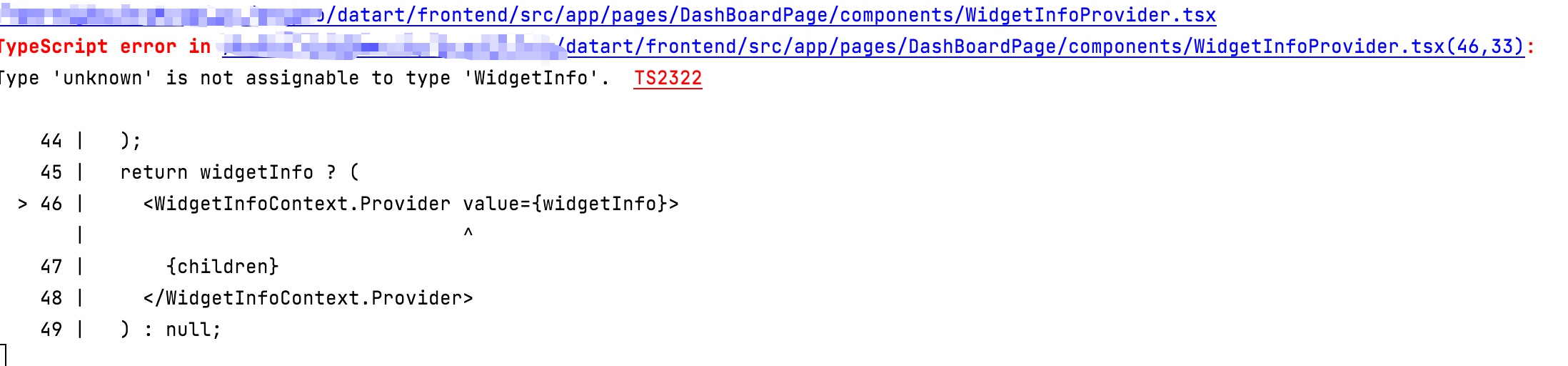 WidgetInfoProvider.tsx TypeScript definition error · Issue #156 · running-elephant/datart · GitHub