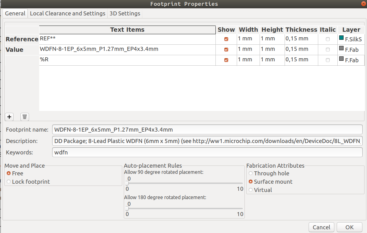 WDFN-8-1EP_6x5mm_P1.27_EP4x3.4mm added. (!2018) · Merge requests ...