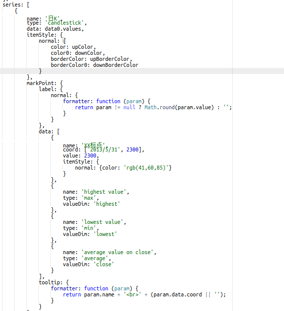 关于实例(examples)中K线上证指数的问题，代码未实现它自己想达到的效果 · Issue #10561 · apache/echarts · GitHub