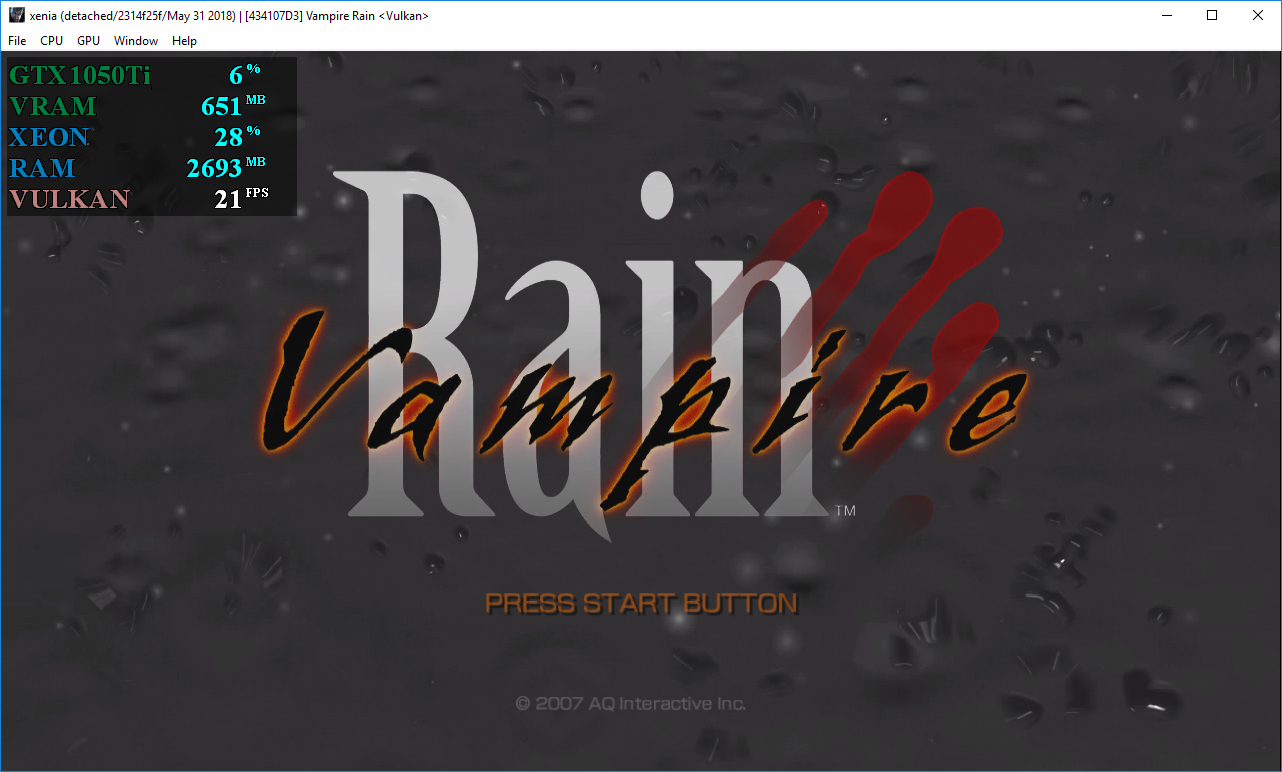 434107D3 - Vampire Rain · Issue #981 · xenia-project/game-compatibility ...