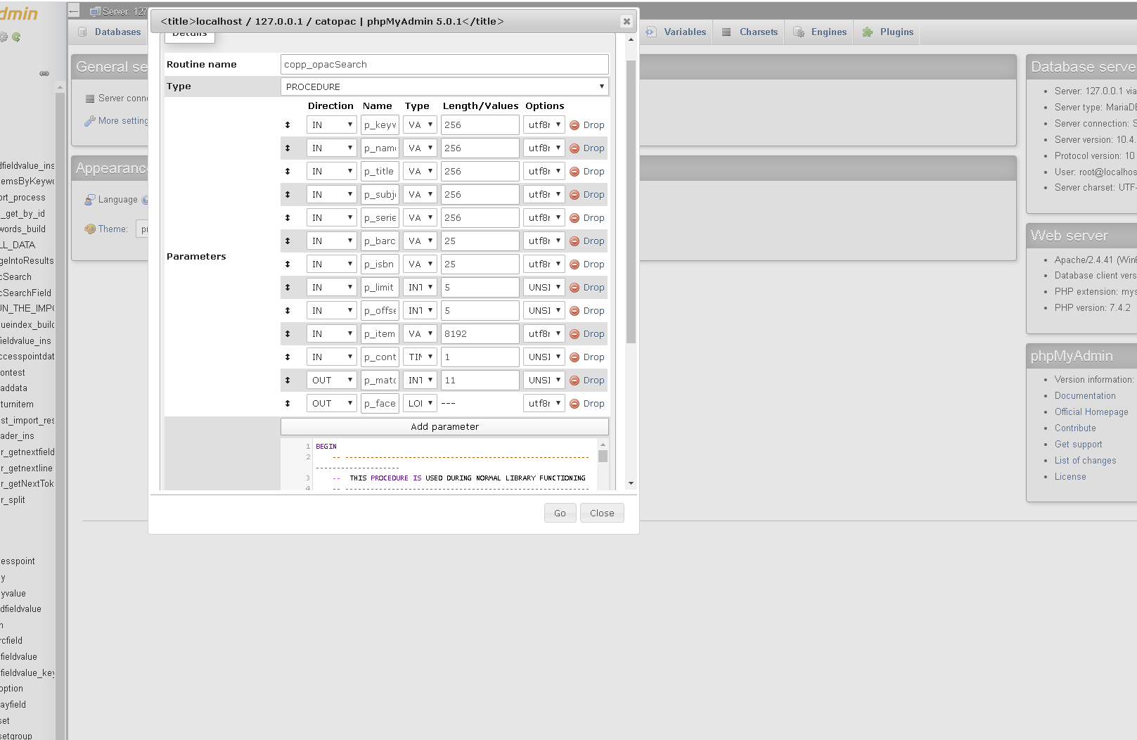 Coding space in modal too small when extended right · Issue #15938 · phpmyadmin/phpmyadmin · GitHub