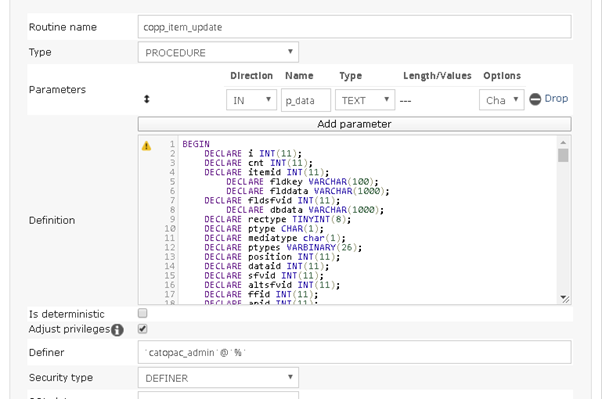 Metro theme routine editor diminishing width · Issue #16053 · phpmyadmin/phpmyadmin · GitHub