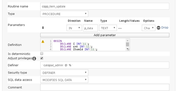 Metro theme routine editor diminishing width · Issue #16053 · phpmyadmin/phpmyadmin · GitHub