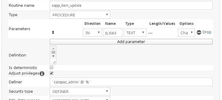 Metro theme routine editor diminishing width · Issue #16053 · phpmyadmin/phpmyadmin · GitHub