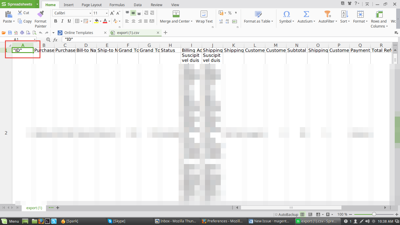 Display double quote in order id field in order CSV export time · Issue ...