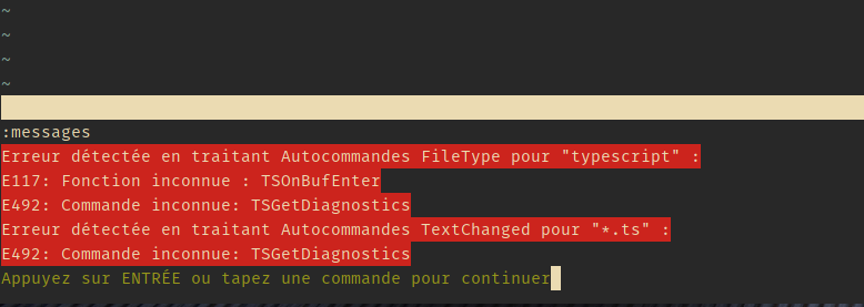 Error detected while processing FileType Auto Commands for "typescript" · Issue #197 ...