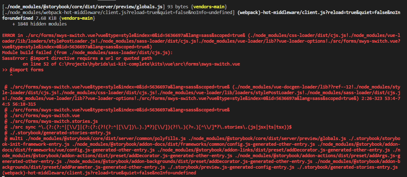 Unable To Run Sass Correctly In Vue Sfc Storybook Project · Issue 13349 · Storybookjsstorybook 6673