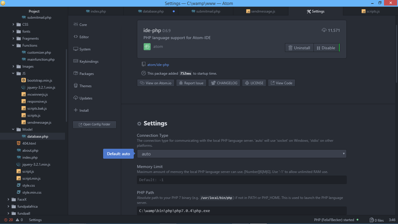 Outline View not Displaying when using Ide-PHP · Issue #52 · atom/ide-php · GitHub