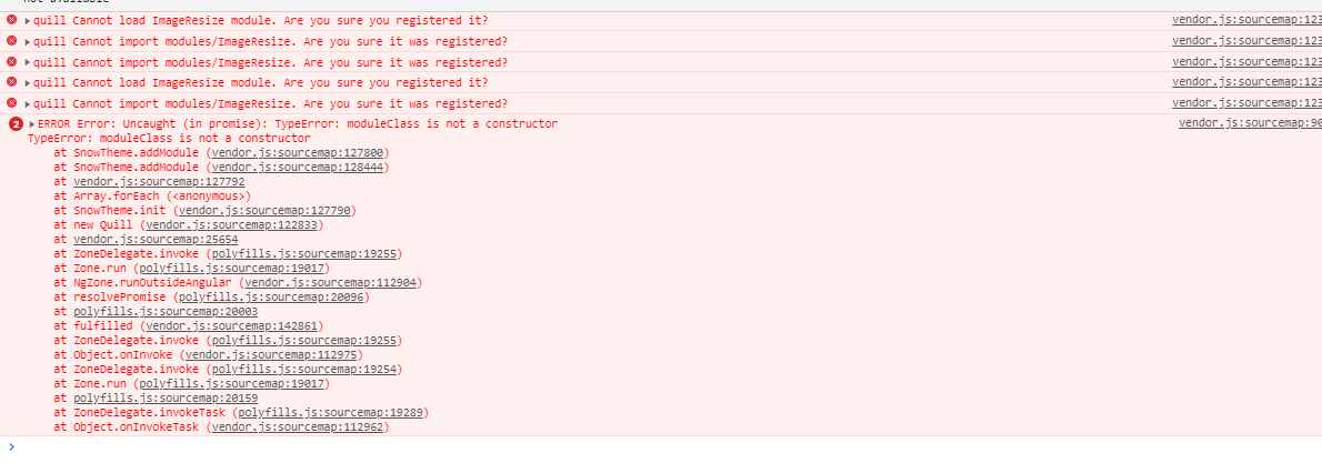 Not Supporting angular 11 version · Issue #1223 · KillerCodeMonkey/ngx-quill · GitHub