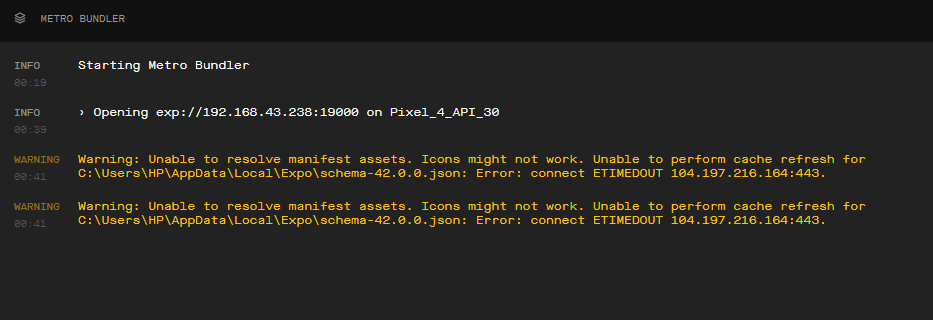 React-Native Image not rendering on screen, warning: Unable to resolve manifest assets. · Issue ...
