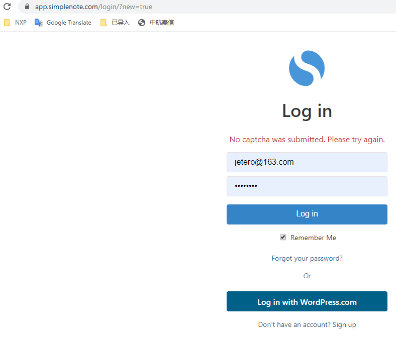 Captcha Not Working In China · Issue #49 · Automattic/Simplenote-United · GitHub