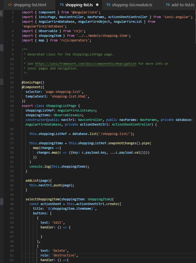 FirebaseObjectObservable is deprecated but it still is used on this doc page https://github.com ...