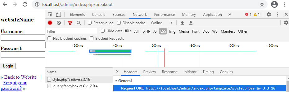 Reflected Cross-Site Scripting (XSS) vulnerability in GetSimple CMS v3.3.16 in 'admin/index.php ...