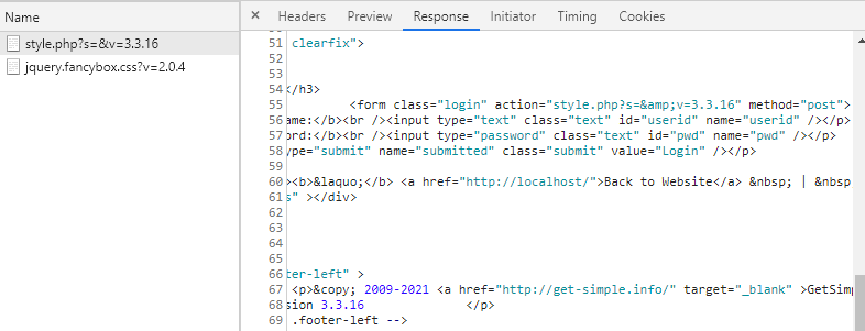 Reflected Cross-Site Scripting (XSS) vulnerability in GetSimple CMS v3.3.16 in 'admin/index.php ...