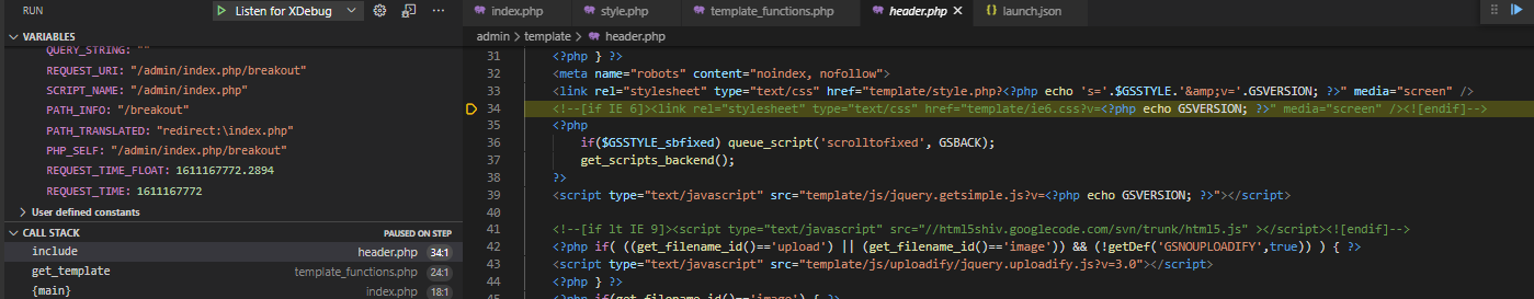 Reflected Cross-Site Scripting (XSS) vulnerability in GetSimple CMS v3.3.16 in 'admin/index.php ...